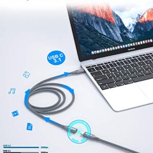 AkoaDa USB C Extension Cable 5FT/1.5M [100W 10Gbps], USB-C 3.2 Extension Cable USB C Extender Cable 4K Video,Compatible with Oculus Link Thunderbolt 3 MacBook Pro/Air, iPad Pro 2020, More