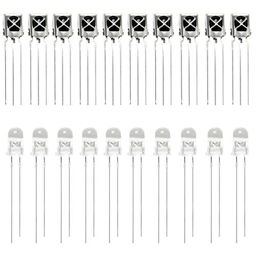 Gikfun Infrared Diode Led IR Emission and Receiver for Arduino (Pack of 10 Pairs) EK8460