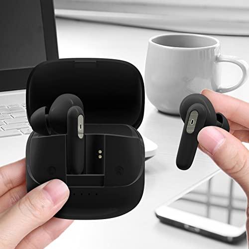 Lanhui Touch-Control Wireless Earbuds,Bluetooth 5.0 Headphones Sports Work Earbuds Wireless Headphones with Noise-Cancelling