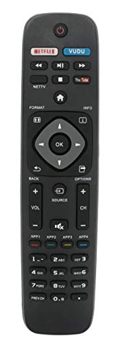 NH500UP New Replaced Remote Control Compatible with PHILIPS TV 55PFL5601/F7 55PFL5901 55PFL5901/F7 55PFL6900 55PFL6900/F7 65PFL8900 65PFL8900/F7 50PFL5601 50PFL5601/F7 50PFL5901 50PFL5901/F7 55PFL5601