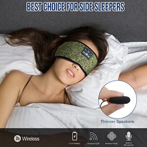 MUSICOZY Sleep Headphones Bluetooth Sports Headband, Wireless Music Sleeping Headphones Sleep Eye Mask Earbuds IPX6 Waterproof for Side Sleepers Workout Running Insomnia Travel Yoga Office, Pack of 2