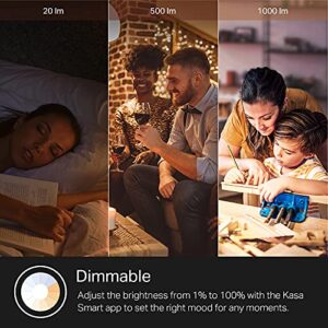 Kasa Smart Bulb, 1000 Lumens Full Color Changing Dimmable Smart WiFi Light Bulb Compatible with Alexa and Google Home, 11W, A19, 2.4Ghz only, No Hub Required, A Certified for Humans Device (KL135P4)