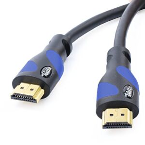 Postta HDMI Cable 50 Feet HDMI 2.0V Cable with 2 Piece Cable Ties+2 Piece HDMI Adapters Support 4K 2160P,1080P,3D,Audio Return and Ethernet