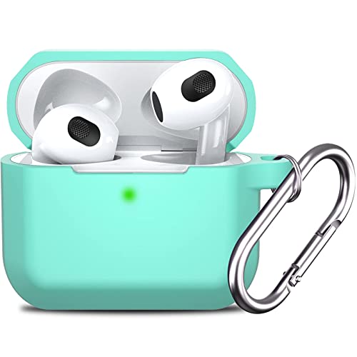 Bluetooth Wireless Noise Cancelling Earbuds | in-Ear Waterproof Headphones | with Portable Silicone Charging case Hi-Fi Stereo Microphone Wireless Earbuds for iPhone/Air pods Pro (Turquoise)