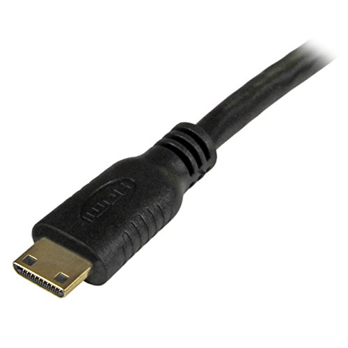 StarTech.com 1 ft High Speed HDMI Cable with Ethernet - HDMI to HDMI Mini- M/M (HDMIACMM1),Black