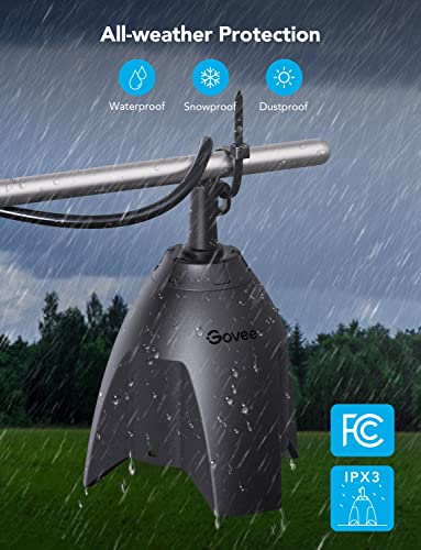 Govee Outdoor Smart Plug, 3-in-1 Compact Outdoor WiFi Bluetooth Plug, Conical Waterproof Design, 15A Outdoor Smart Outlet with Timer, Compatible with Alexa and Google Assistant, No Hub Required