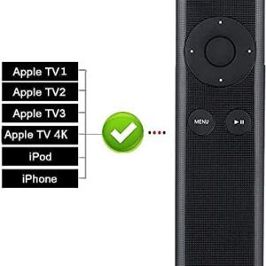 LuckyStar MC377LL/A Universal Replacement Remote Control fit for Apl 2/3/4k TV Box, Compatible with Mac/Music System/iPhone/iPad/iPod