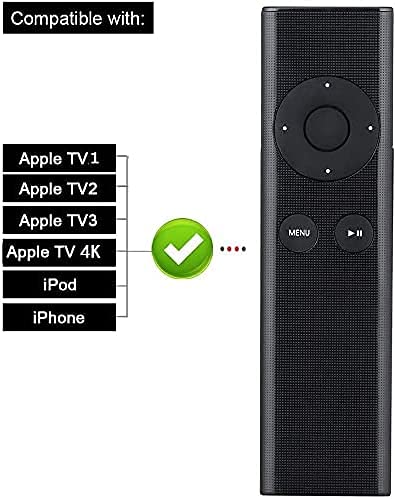 LuckyStar MC377LL/A Universal Replacement Remote Control fit for Apl 2/3/4k TV Box, Compatible with Mac/Music System/iPhone/iPad/iPod