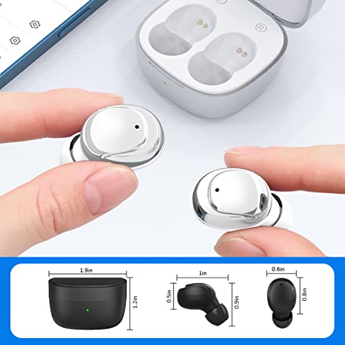 Awker A30 True Wireless Earbuds in Ear Bluetooth Earphones Headphones, Touch Control with Charging Case, Built in Mic, Waterproof, TWS HiFi Stereo for Sport (White)