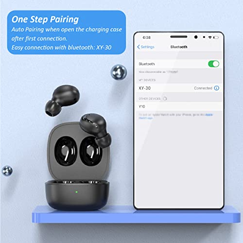 Awker A30 True Wireless Earbuds in Ear Bluetooth Earphones Headphones, Touch Control with Charging Case, Built in Mic, Waterproof, TWS HiFi Stereo for Sport (White)