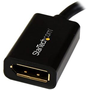 StarTech.com Mini DisplayPort to DisplayPort Adapter - 4K x 2K UHD Video - Mini DP to DP Converter - Mini DisplayPort to DisplayPort 1.2 Adapter - mDP PC/Computer to DP Monitor/Display (MDP2DPMF6IN)