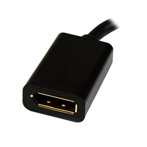 StarTech.com Mini DisplayPort to DisplayPort Adapter - 4K x 2K UHD Video - Mini DP to DP Converter - Mini DisplayPort to DisplayPort 1.2 Adapter - mDP PC/Computer to DP Monitor/Display (MDP2DPMF6IN)