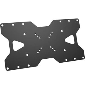 wali vesa adapter plate for tv mount, 400×200 universal vesa mount, convert 75×75, 100x100mm up to 400x200mm vesa patterns (adp402), black