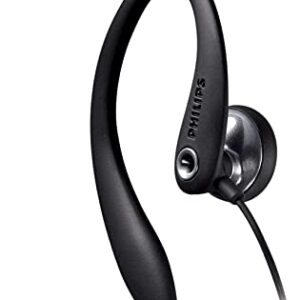 Philips SHS3305BK Wired Flexible Earhook Headphones with Mic, Black