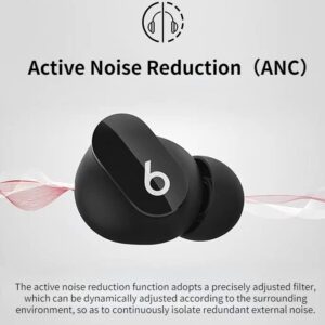 Real Wireless Bluetooth Headset Active Noise Reduction in Ear Sports Headset (Black)