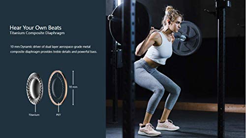 1MORE Vi React In-Ear Headphones Powered by Vi, Bluetooth Sport Wireless Earphones with AAC, IPX6 Waterproof, Lightweight, Secure Fit - Space Gray, 52