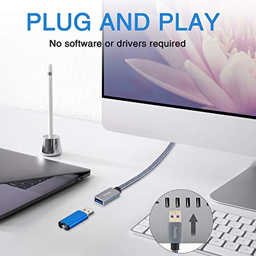 Faodzc USB 3.0 Extension Cable 2 ft,Short USB Extension Cable Type A Male to A Female 5Gbps Data Transfer Compatible with Keyboard,USB Flash Drive,Playstation,Mouse,Hard Drive and More