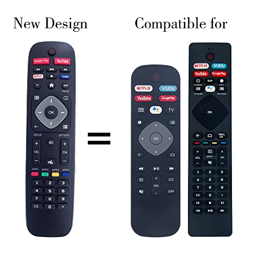 Universal Remote Control for Philips Android Smart LCD LED 4K TV 65PFL5504/F7 50PFL5604/F7 65PFL5766/F7 55PFL5704/F7 75PFL5604/F7 47PFL6704D/F7