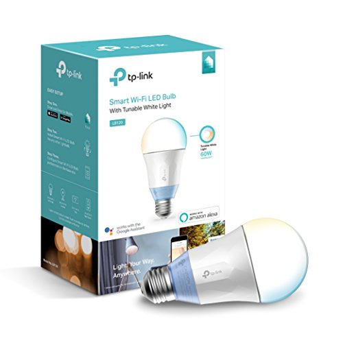 Kasa Smart LB120 Dimmable LED WiFi Smart Light Bulb, 60W Equivalent, Tunable White