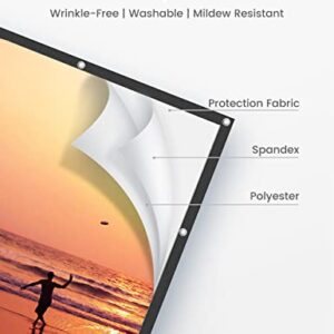 Video Projection Screen, Outdoor Projector Screen 120 inch 16:9 4K HD Foldable & Portable Outdoor Projection Screen, Support Front & Rear Projection for Home Theater Camping Backyard Movies