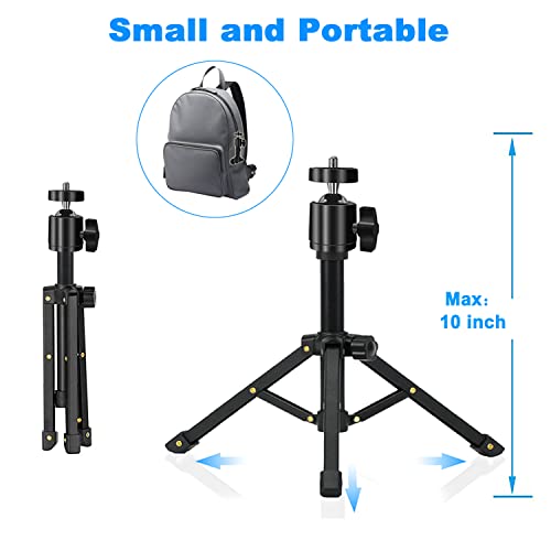 JCWINY Mini Projector Stand Tripod, Portable and Adjustable Desktop Projector Tripod Mount Lightweight Table Tripod Stand for Mini Projector Cameras iPhone Webcam Mount, 360°Ball Head Rotation