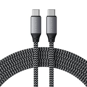 satechi usb-c to usb-c 100w charging cable for usb type-c devices – 6.5 feet (2 meters) – compatible with 2020/2019 macbook pro, 2020/2018 ipad pro, 2020/2018 macbook air