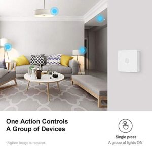 Sonoff SNZB-01 Zigbee Wireless Switch, Supports To Create Smart Scenes, Trigger The Connected Devices on Ewelink APP With Three Control Options,Sonoff ZigBee Bridge Required.(Battery Is Not Included)