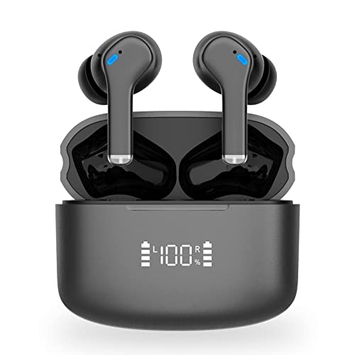 M48-Wireless Bluetooth Headset，Wireless Earbuds，Noise Cancelling Earbud，HD Sound Quality，deep bass，Sports Game headse，IPX6 Waterproof Stereo, Support to Summon The Voice Assistant, Black