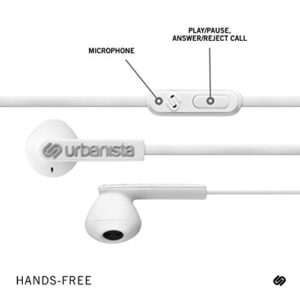 Urbanista San Francisco Earphones Dynamic Ear-Pods, Call-Handling with Microphone, 3.5mm Stereo Input - Fluffy Cloud