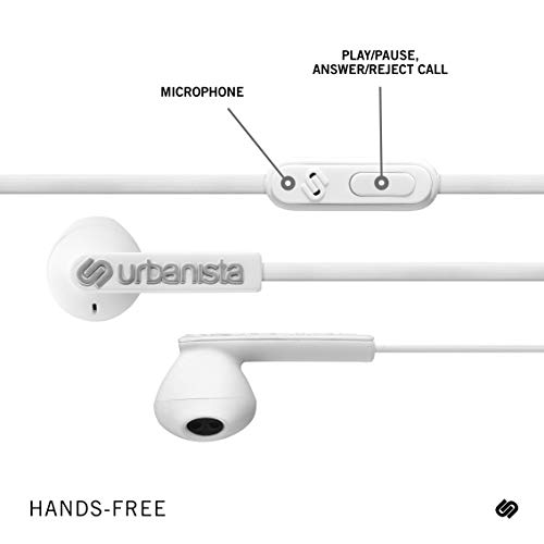 Urbanista San Francisco Earphones Dynamic Ear-Pods, Call-Handling with Microphone, 3.5mm Stereo Input - Fluffy Cloud