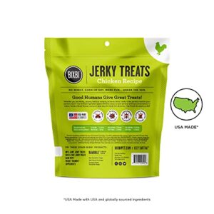 BIXBI Jerky Dog Treats, Original Chicken, 10 oz - USA Made Grain Free Dog Treats - High in Protein, Whole Food Nutrition, No Fillers