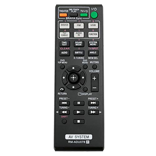 RM-ADU078 RMADU078 Replace Remote Control fit for Sony DVD Home Theater AV System HCD-DZ610 DAV-DZ170 DAV-DZ171 DAV-DZ175 RM-ADU079 DAV-TZ210 DAV-TZ510 DAV-TZ710 HBD-DZ170 HBD-DZ171 HBD-DZ175