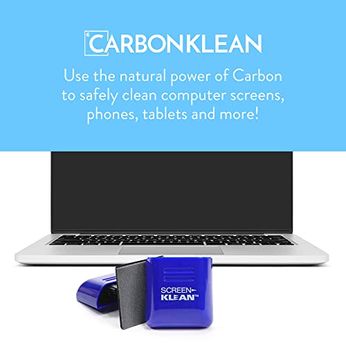 Carbon Klean ScreenKlean Tablet Screen Cleaner - Efficient and Durable Carbon Microfiber Technology Electroplated Silver