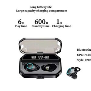 UScarmen Wireless Earbuds Bluetooth Headphones HiFi Sound Quality and Charging Case Digital Intelligence LED Display Earphones Built-in Mic Headset Deep Bass for Sport (Black)