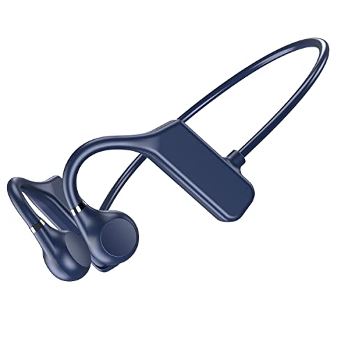 KAULUEDER Open Ear Air Conduction Bluetooth Headphone,V5.2 onfiguration Built-in Microphone Wireless Conduction Headphones,with Up to 8 Hours Playtime for Sports/Work/Leisure/Outdoors(Blue)