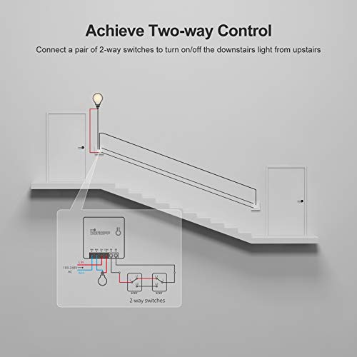 SONOFF ZBMINI ZigBee Mini Smart Light Switch(2 Way), Compatible with Alexa, SmartThings Hub, Google Home & SONOFF ZBBridge, ZigBee 3.0 Hub Required, Neutral Wire Required 4-Pack