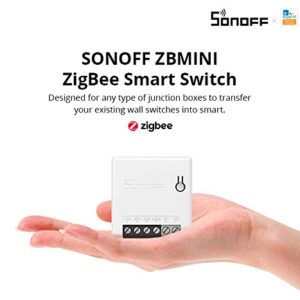 SONOFF ZBMINI ZigBee Mini Smart Light Switch(2 Way), Compatible with Alexa, SmartThings Hub, Google Home & SONOFF ZBBridge, ZigBee 3.0 Hub Required, Neutral Wire Required 4-Pack