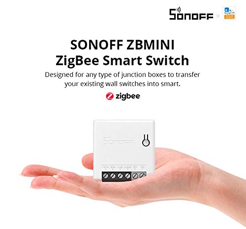 SONOFF ZBMINI ZigBee Mini Smart Light Switch(2 Way), Compatible with Alexa, SmartThings Hub, Google Home & SONOFF ZBBridge, ZigBee 3.0 Hub Required, Neutral Wire Required 4-Pack