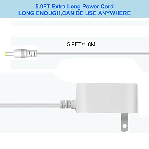 15W White Power Adapter for Amazon Echo Dot (3rd Gen), Echo Dot with Clock, Echo Show 5, Echo Spot Power Cord Charger Supply