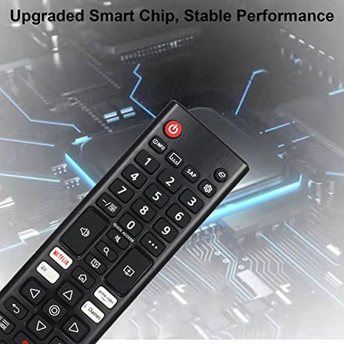 AKB76037601 Universal Remote Control Compatible with LG LED OLED LCD Smart TV, 4K 8K UHD HDTV Smart TV, webOS NanoCell QNED Smart TV with Netflix and Prime Video Keys [ with Batteries ]