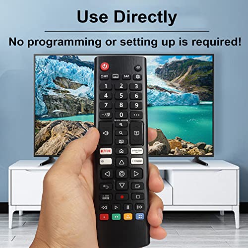 AKB76037601 Universal Remote Control Compatible with LG LED OLED LCD Smart TV, 4K 8K UHD HDTV Smart TV, webOS NanoCell QNED Smart TV with Netflix and Prime Video Keys [ with Batteries ]