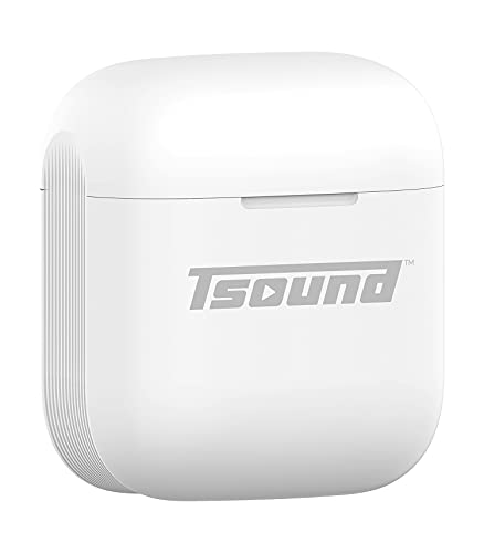 T-Sound Wireless Elite Noise Cancelling Earbuds, 5.5H Listening Time, Bluetooth 5.0 Touch Control Headset, White (TS02311)