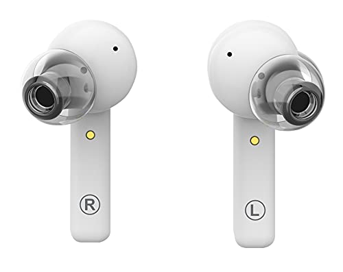 T-Sound Wireless Elite Noise Cancelling Earbuds, 5.5H Listening Time, Bluetooth 5.0 Touch Control Headset, White (TS02311)