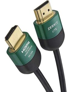 zeskit lite 48gbps slim certified ultra high speed hdmi cable 5ft, 4k120 8k60 144hz earc hdr hdcp 2.2 2.3 compatible with dolby vision apple tv 4k roku sony lg samsung xbox series x rtx 3080 ps4 ps5