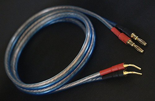 KK ZB-SB 1pair Set(4banana&4pin) HiFi OFC Speaker Wire, Banana Plug to Pin Type Plug, 1.5M(4.92ft)/3M(9.84ft)/5M(16ft)/7M(22.9ft), KK ZB-SB (1.5M(4.92ft))