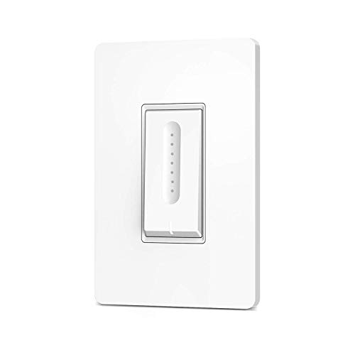 TREATLIFE Smart Dimmer Switch, Single-Pole Smart Switch for Dimmable Bulbs, 2.4GHz WiFi Smart Light Switch Works with Alexa and Google Home, Remote Control, Neutral Wire Required