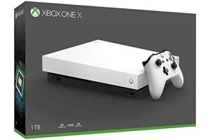 microsoft xbox one x console w/ accessories, 1tb hdd – white