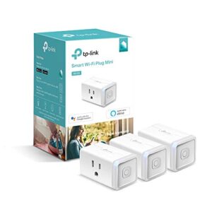 Kasa Smart Plug by TP-Link, Smart Home Wi-Fi Outlet works with Alexa, Echo, Google Home & IFTTT,No Hub Required, Remote Control, 15 Amp, UL certified, 3-Pack (HS105P3),White