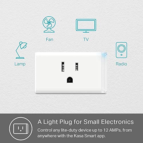 Kasa Smart Plug by TP-Link, Smart Home Wi-Fi Outlet works with Alexa, Echo, Google Home & IFTTT,No Hub Required, Remote Control, 15 Amp, UL certified, 3-Pack (HS105P3),White