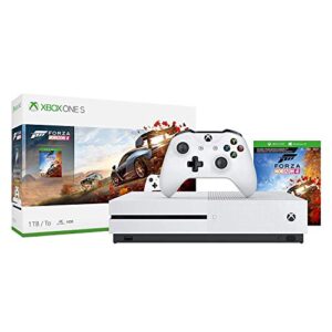 microsoft xbox one s 1tb/2tb forza horizon 4 bonus bundle: forza horizon 4, xbox wireless controller, xbox one s 4k hdr console – white one s gaming console with 4k blu-ray player